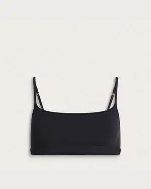 SKIMS Everyday Cotton Scoop Bralette - Onyx