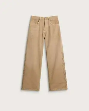 Drole De Monsieur Straight Leg Denim Jeans - Beige