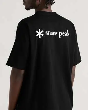 SNOW PEAK New Standard Back Printed Logo T-shirt - Black