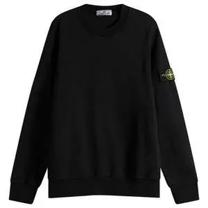 Stone Island Organic Cotton Fleece Sweatshirt - Black
