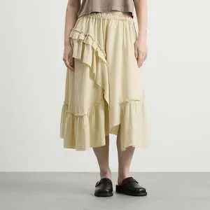 You Must Create Draped Midi Skirt