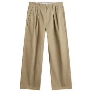 BEAMS New Wide Pleated Chino - Beige