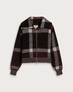 Barbour Carville Knitted Zip Jumper | | Elastane/leather/wool | End Clothing - Multicolor
