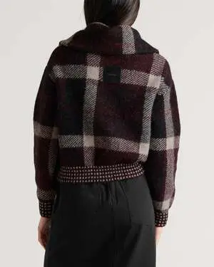 Barbour Carville Knitted Zip Jumper | | Elastane/leather/wool | End Clothing