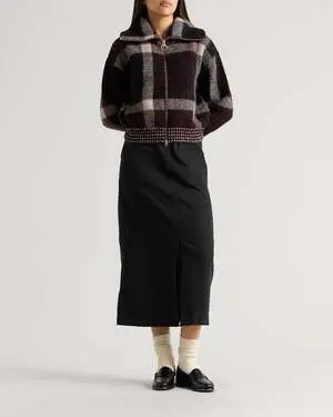 Barbour Carville Knitted Zip Jumper | | Elastane/leather/wool | End Clothing