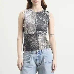 MAISON MARGIELA Patchwork Sequin Top | Size: | Elastane/polyamide | End Clothing