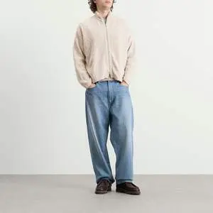 PICANTE Boucle Funnel Zip Through Knit Sweatshirt