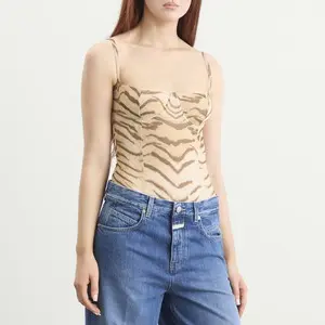 Good American Mesh Bustier Bodysuit