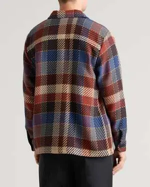 WAX LONDON Whiting Pike Check Overshirt - Rust/multi