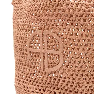 ANINE BING Leah Logo Hobo Bag