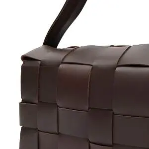 ST. AGNI Woven Envelope Slim Tote - Chocolate