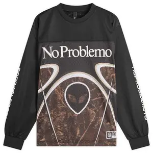 NO PROBLEMO Alien Long Sleeve Moto Jersey - Black