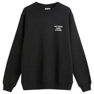 Drole De Monsieur Not From Paris Madame Crew Sweatshirt - Black