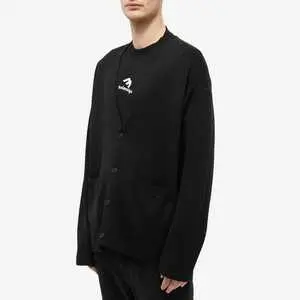 Balenciaga Tonal All Over Logo Cardigan