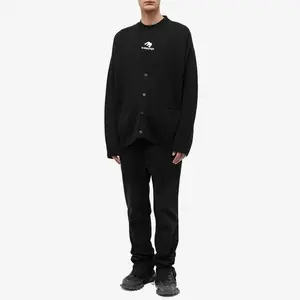 Balenciaga Tonal All Over Logo Cardigan