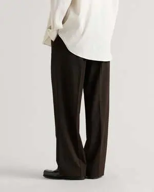 WAX LONDON Piper Wool Blend Two Tone Pleated Trousers