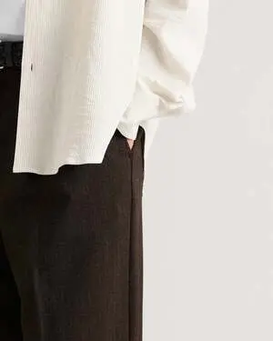 WAX LONDON Piper Wool Blend Two Tone Pleated Trousers