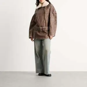 DIESEL® G-eyser Faux Shearling Coat Jacket