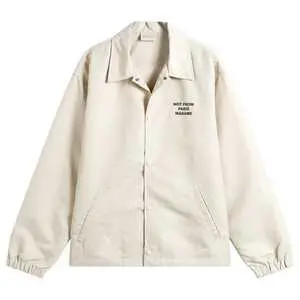 Drole De Monsieur Slogan Coach Jacket - Beige