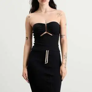 Rick Owens Alannah Cropped Bustier Top
