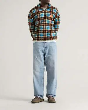 Drole De Monsieur Checked Sherpa Half Zipped Jacket | | Polyester/fleece | End Clothing