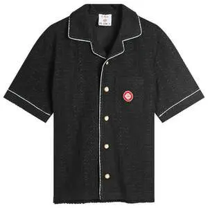 Casablanca Towelling Monogram Shirt - Black