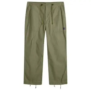 Needles Reversed Sateen String Fatigue Trousers - Olive