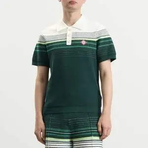 Casablanca Boucle Stripe Polo Shirt