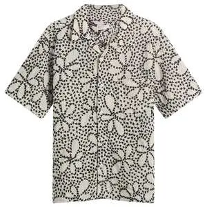 Universal Works Kantha Flower Road Shirt - Ecru/black