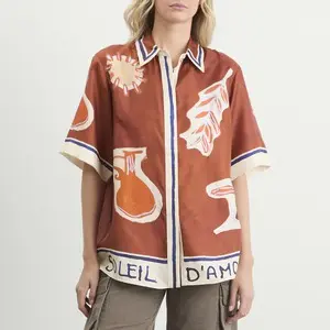 ALEMAIS Soleil D'amour Silk Shirt