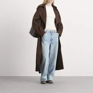 ST. AGNI Paper Taffeta Relaxed Trench Jacket