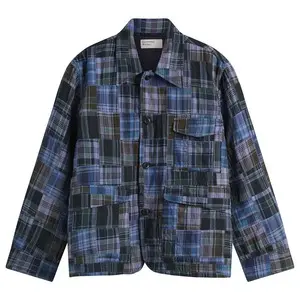 Universal Works Madras Patchwork Duty Jacket - Navy