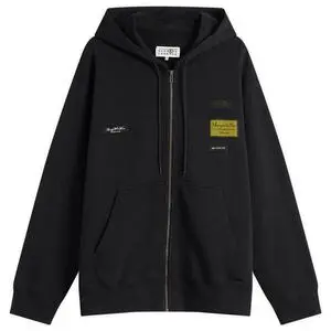 MAISON MARGIELA Tailored Labels Zip Hoodie - Black