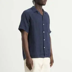Portuguese Flannel Linen Camp Collar Vacation Shirt