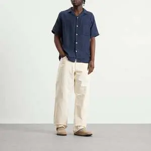 Portuguese Flannel Linen Camp Collar Vacation Shirt