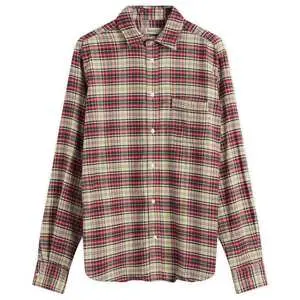 FORET River Flannel Shirt - Red/navy/cloud