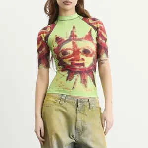 PAOLINA RUSSO Shorts Sleeve Rash Guard T-shirt