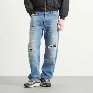 Mastercraft Union Showa Relaxed Repaired Jeans