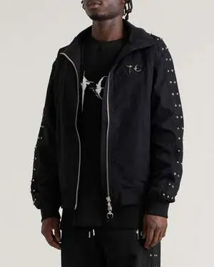 THUG CLUB Triple Line Stud Track Jacket