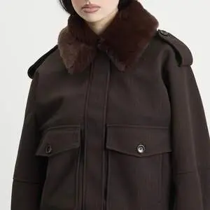 Good American Faux Leather Bomber Jacket