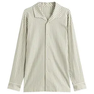 Issey Miyake Stripe Long Sleeve Shirt - Green