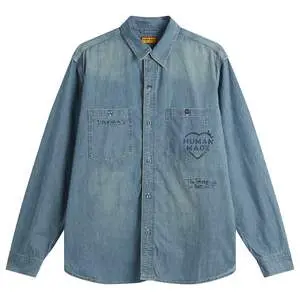 HUMAN MADE Stencil Military Chambray Shirt - Blue