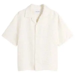 MKI MIYUKI ZOKU Jacquard Fringe Vacation Shirt - Bone