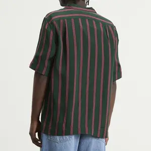 Dries Van Noten Fluid Striped Viscose Silk Shirt
