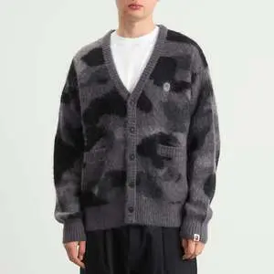 A BATHING APE Colour Camo Mohair Knit Cardigan