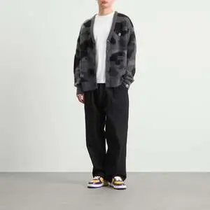 A BATHING APE Colour Camo Mohair Knit Cardigan