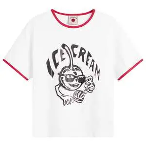 ICECREAM Cherry Ringer T-shirt - White