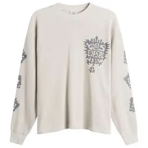 YESEYESEE Y.e.s Stamp Waffle Long Sleeve - Ecru
