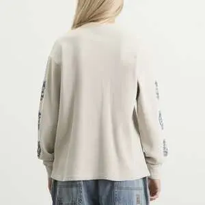 YESEYESEE Y.e.s Stamp Waffle Long Sleeve