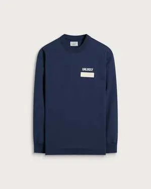 UNLIKELY DRY GOODS Long Sleeve Team T-shirt - Navy